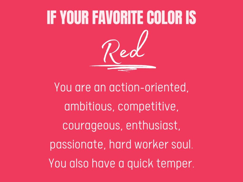 Favorite Color Red: What Does It Say About Your Character