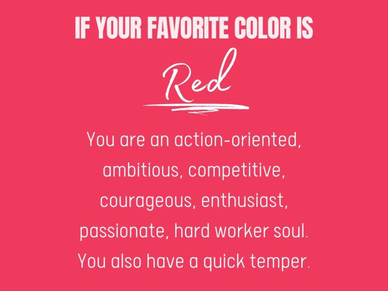 Favorite Color Red: What Does It Say About Your Character