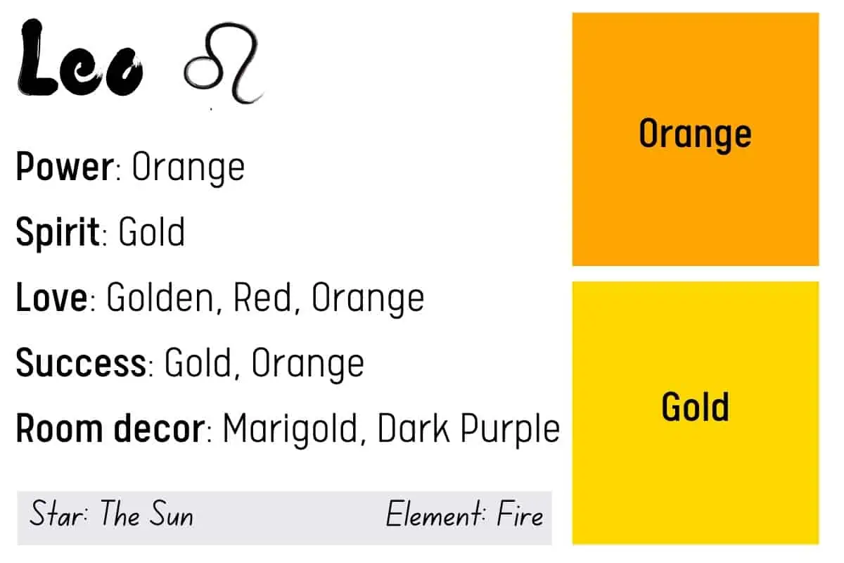 Leo Color Palette and Meanings (+ Colors to Avoid)