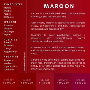Meaning of the Color Maroon and Its Symbolism (+70 Colors)