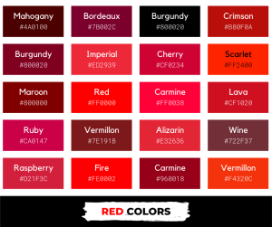 List of Colors: 1000 Colors with Names, Hex, RGB, & CMYK