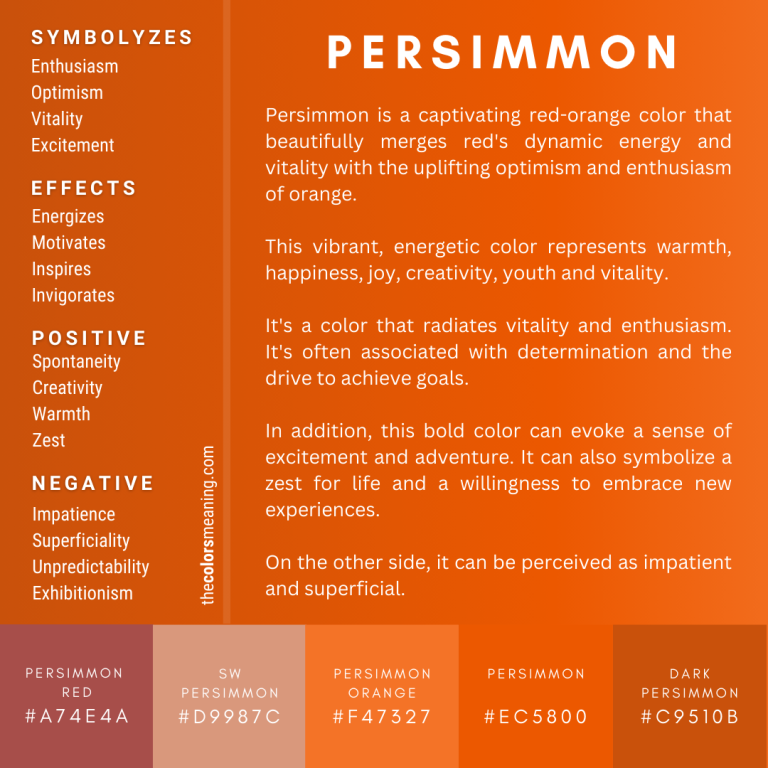 Persimmon Color: Meaning, Shades and Codes