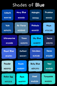 150+ Shades of Blue Color with Names, Hex, RGB, CMYK