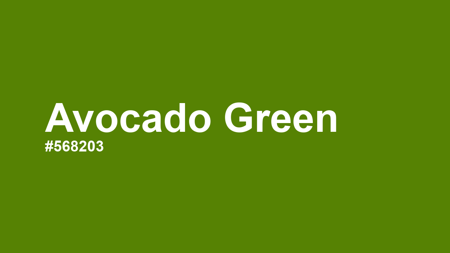 Avocado Green Color: Hex Code, Palettes and Meaning