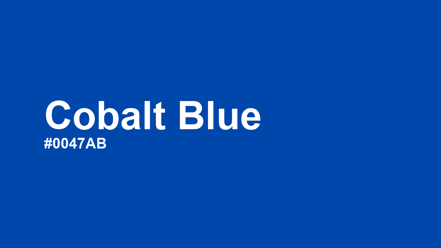 Cobalt Blue Color: Hex Code, Palettes and Meaning