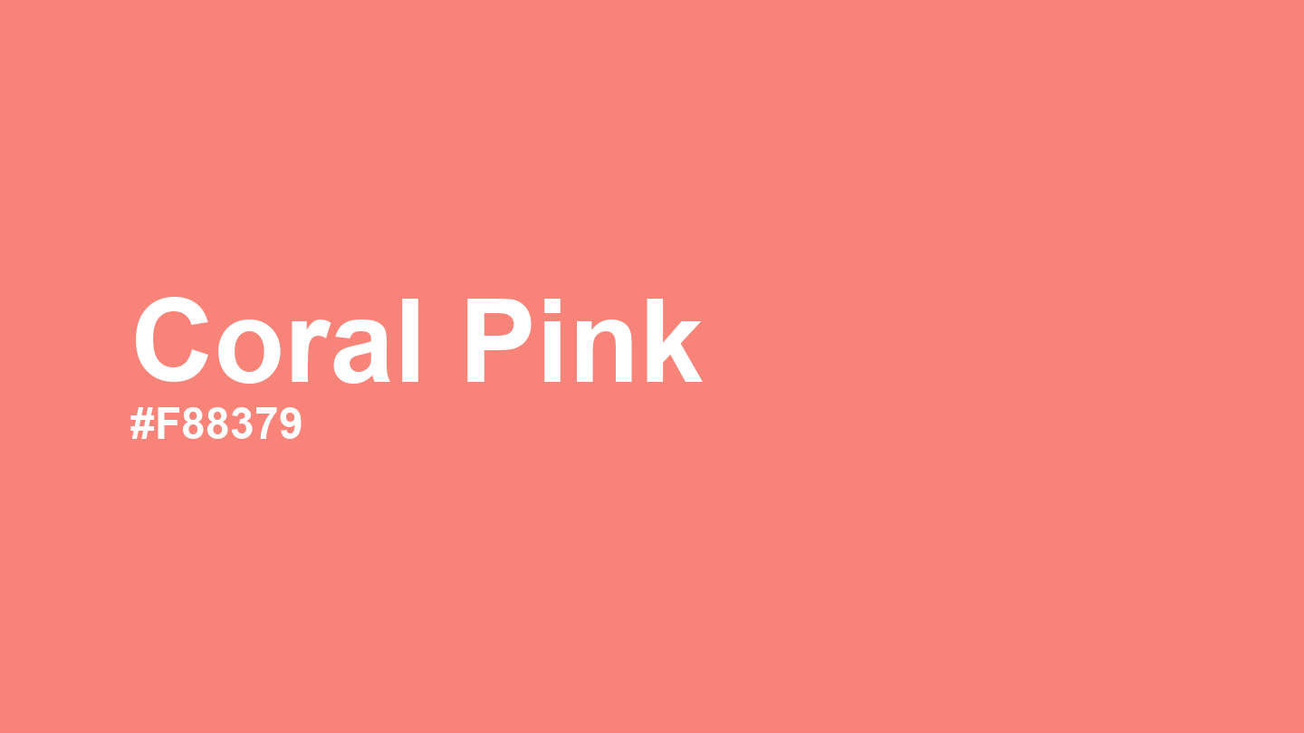 Coral Pink Color: Hex Code, Palettes and Meaning