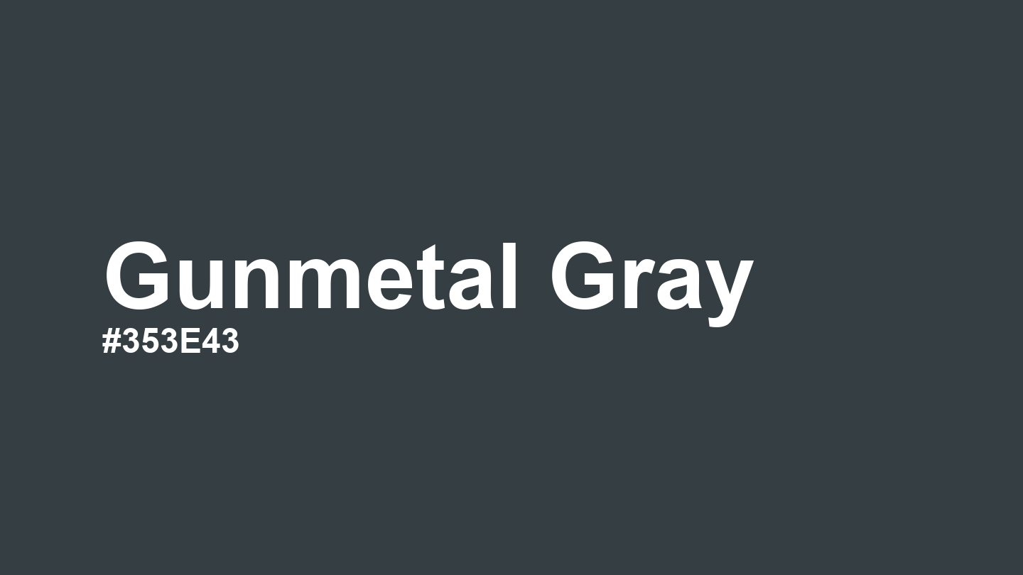 Gunmetal Gray Color: Hex Code, Palettes and Meaning