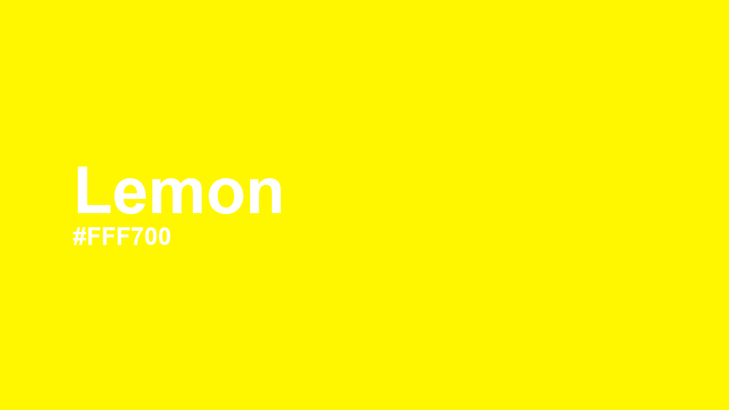 Lemon Color: Hex Code, Palettes and Meaning