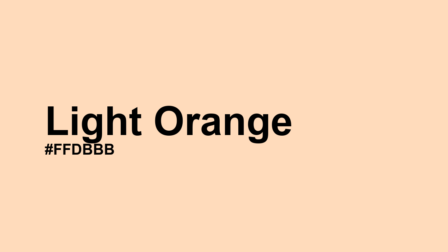 Light Orange Color: Hex Code, Palettes and Meaning