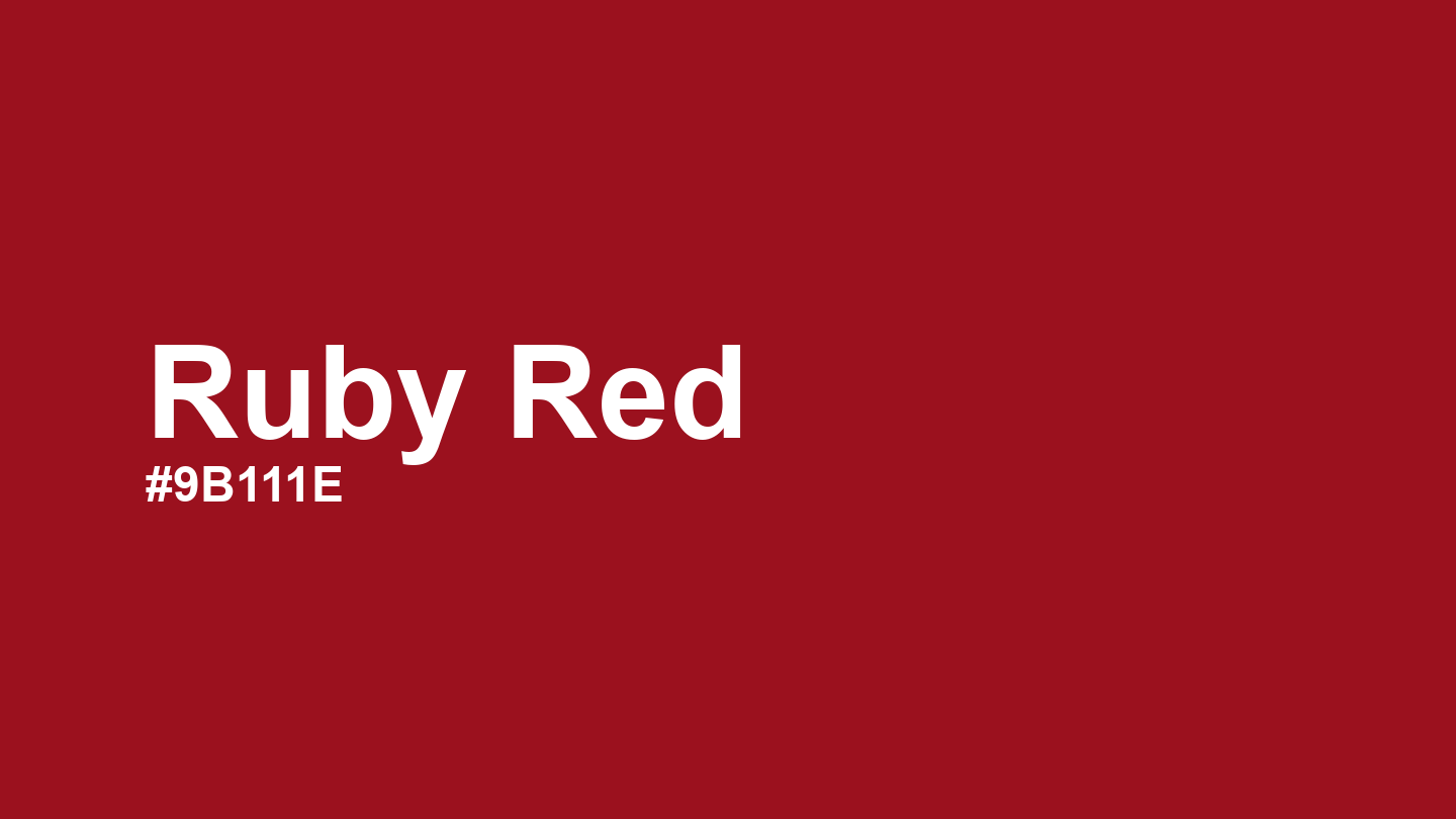 Ruby Red Color: Hex Code, Palettes and Meaning