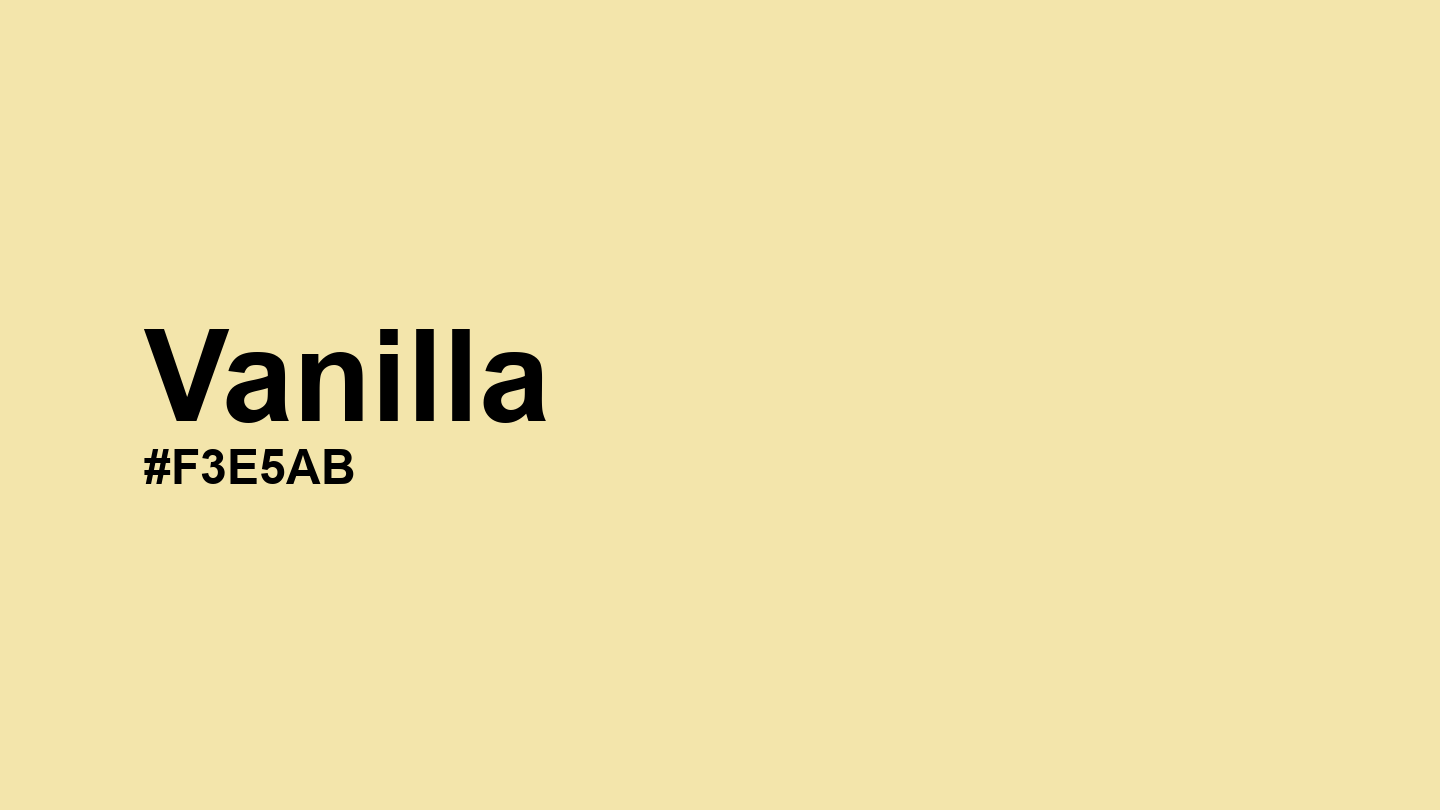 Vanilla Color: Hex Code, Palettes and Meaning