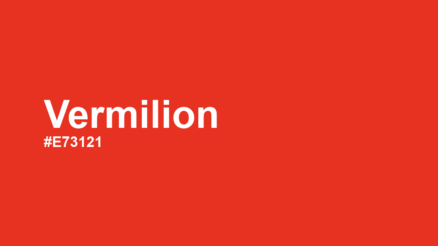 Vermilion Color: Hex Code, Palettes and Meaning